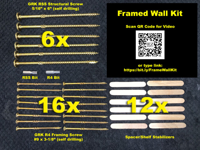 Frame Wall Screw Kit | EZStudRack